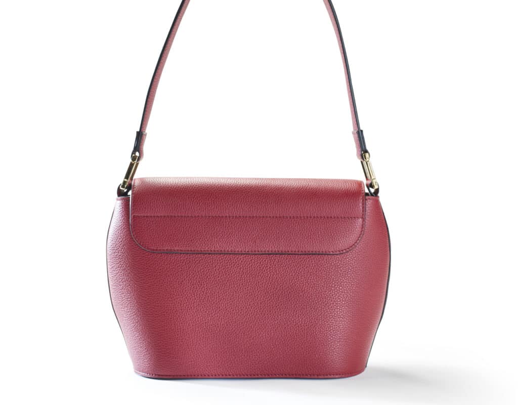 Sam handbag burgundy embossed calf - Maison Jean Rousseau