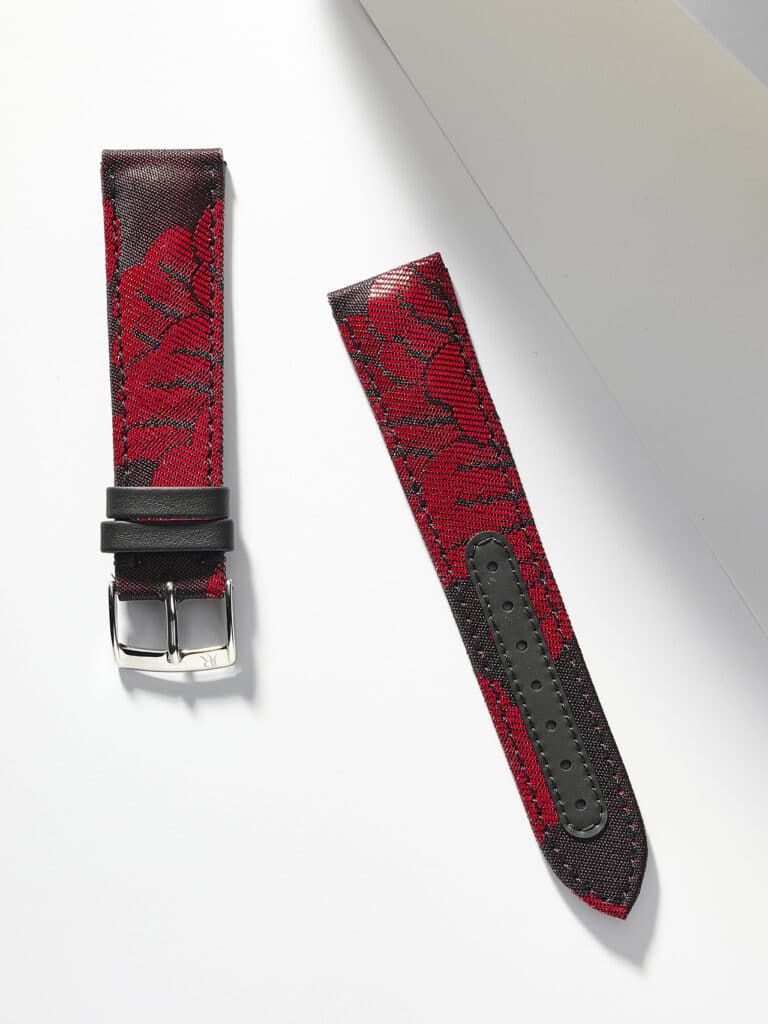 Compass watch strap red Saibi Karahana Kimono - Maison Jean Rousseau