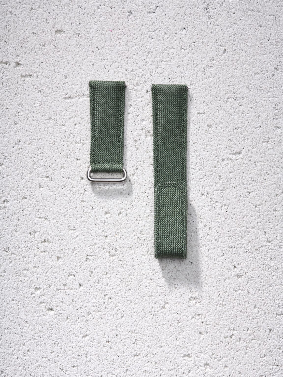 時計ベルト ベルクロ テクニカルファブリック ダークグリーン - Maison Jean-Rousseau